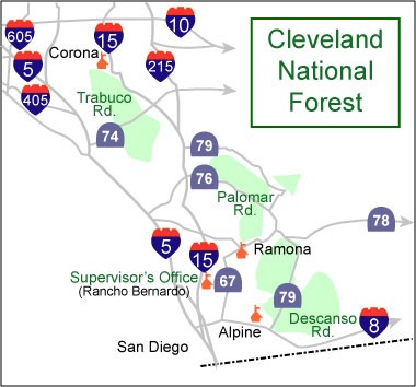 Cleveland National Forest Map